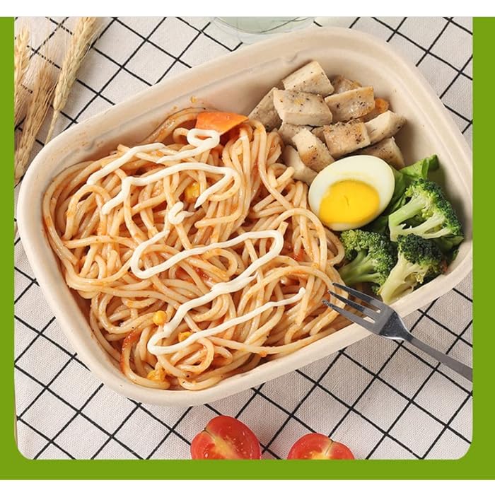 Buy XIAOHONG 50 Pack Biodegradable Food Containers, Compostable Food ...