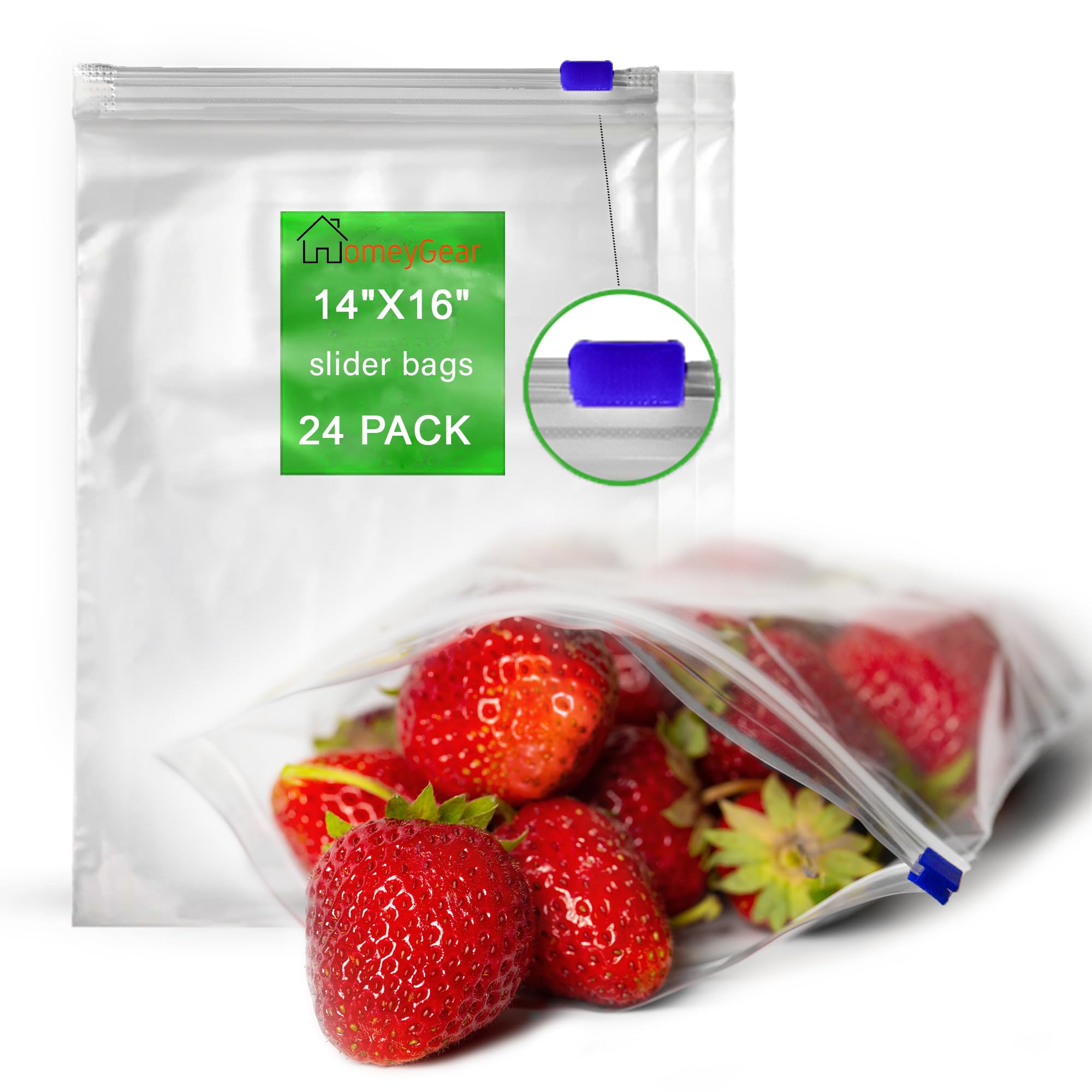 Amazon.com: Extra Large Slider Bags 2.5 Gallon Jumbo Storage Bags for ...