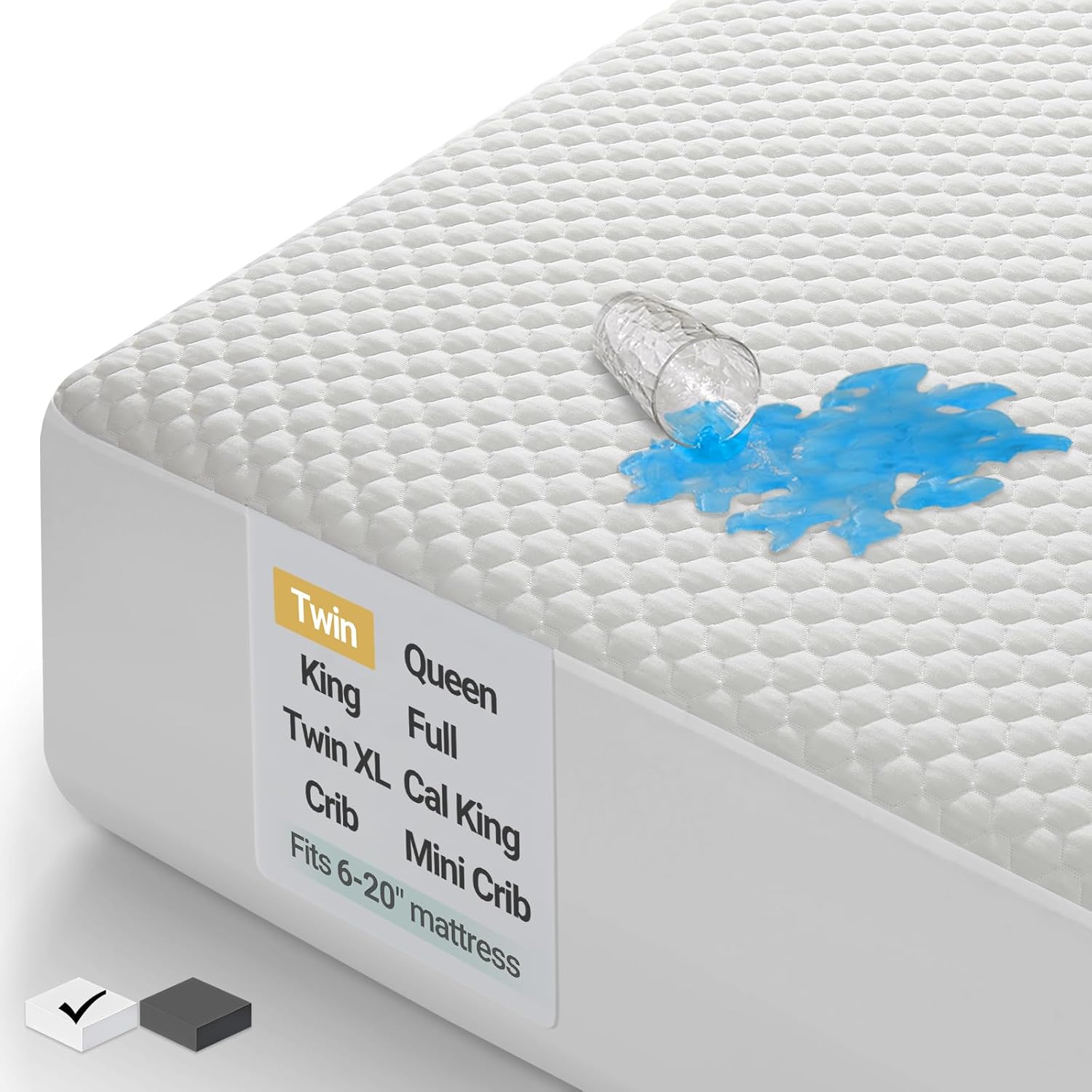 Amazon.com: Ohgeni Waterproof Mattress Protector, Twin Size, Fitted ...