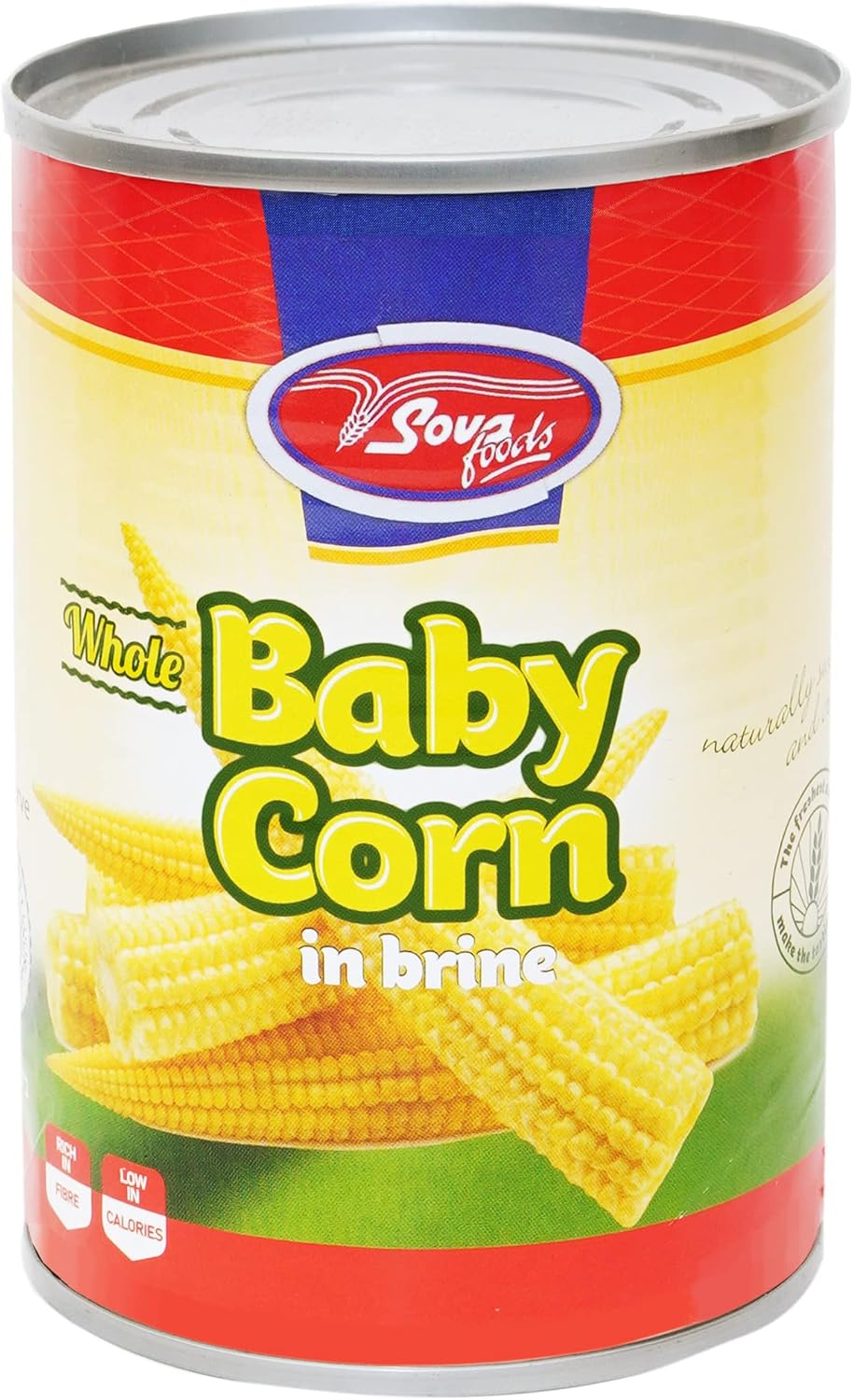 Sova Foods Baby Corn in Brine Chopped Or Whole, 420g, Sweet and Crunchy Baby Corn Cobs, Perfect ...