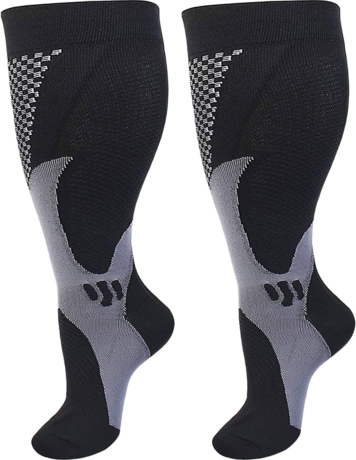 Amazon.com: DZSoCoki Wide Calf（M-4XL Compression Socks Women Men,20 ...