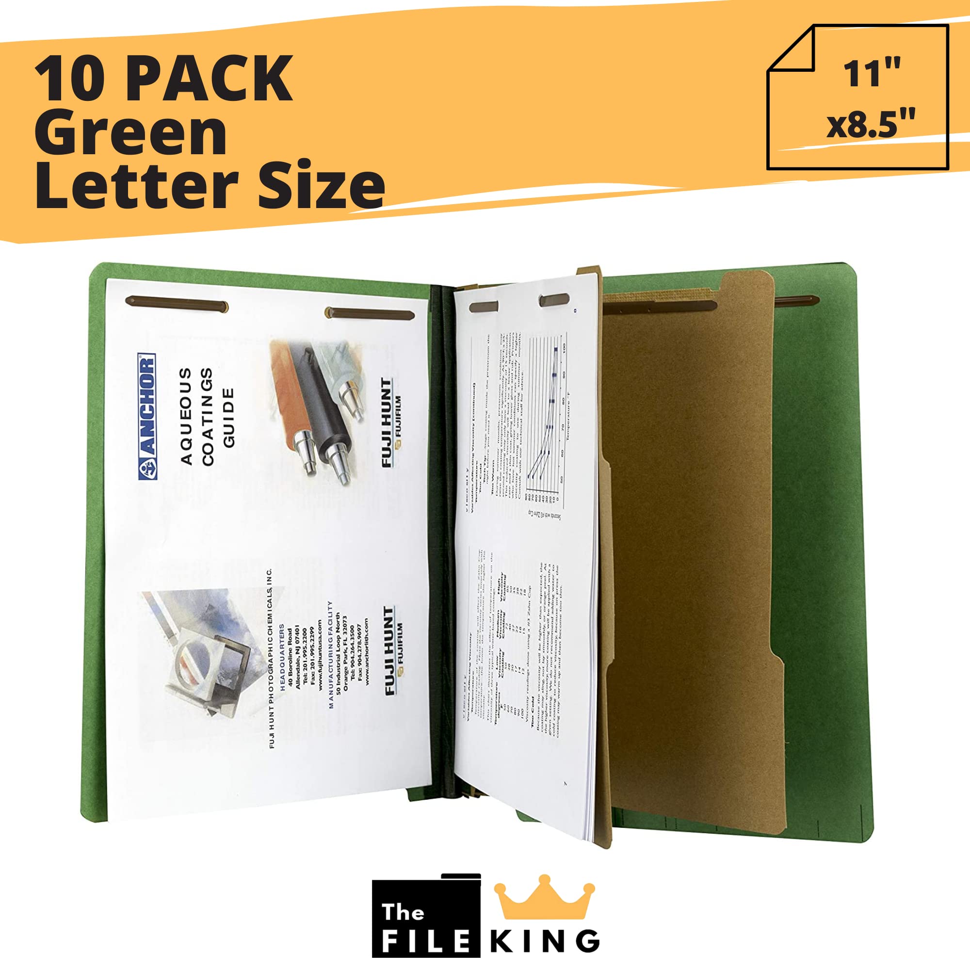 Snapklik.com : The File King Green Pressboard Classification Partition ...