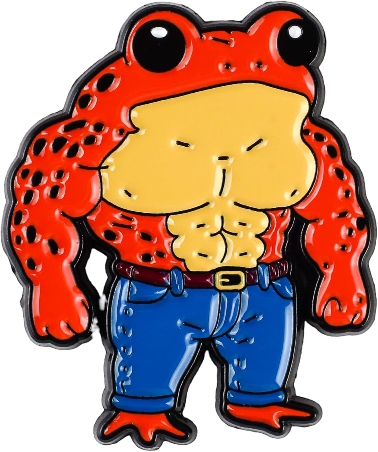 Amazon.com: Muscle Frog Enamel Pin, Cartoon Funny Pin For Backpacks ...