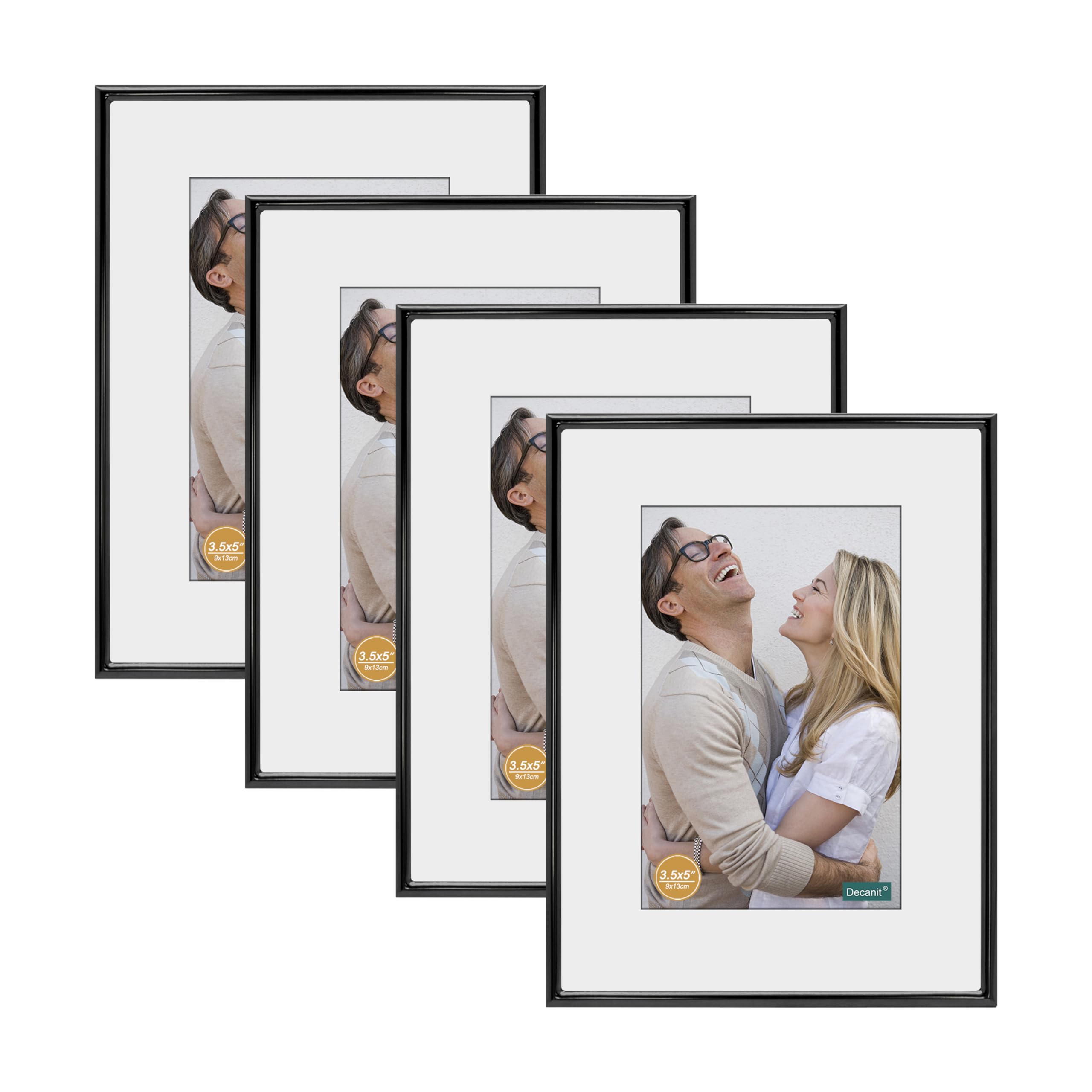 Amazon.com - DECANIT 5x7 Picture Frame Metal,Thin Profile Photo Frame 5 ...