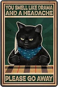 Amazon.com: CCPARTON Metal Sign Please Go Away Sign Retro Metal Sign ...