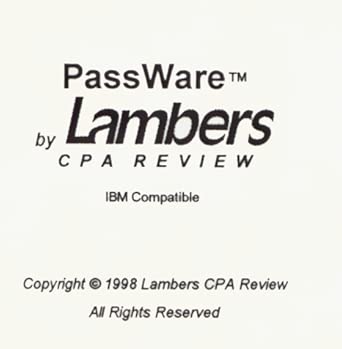 Lambers CPA Review : Test prep software for the CPA exam: 9781892115065 ...