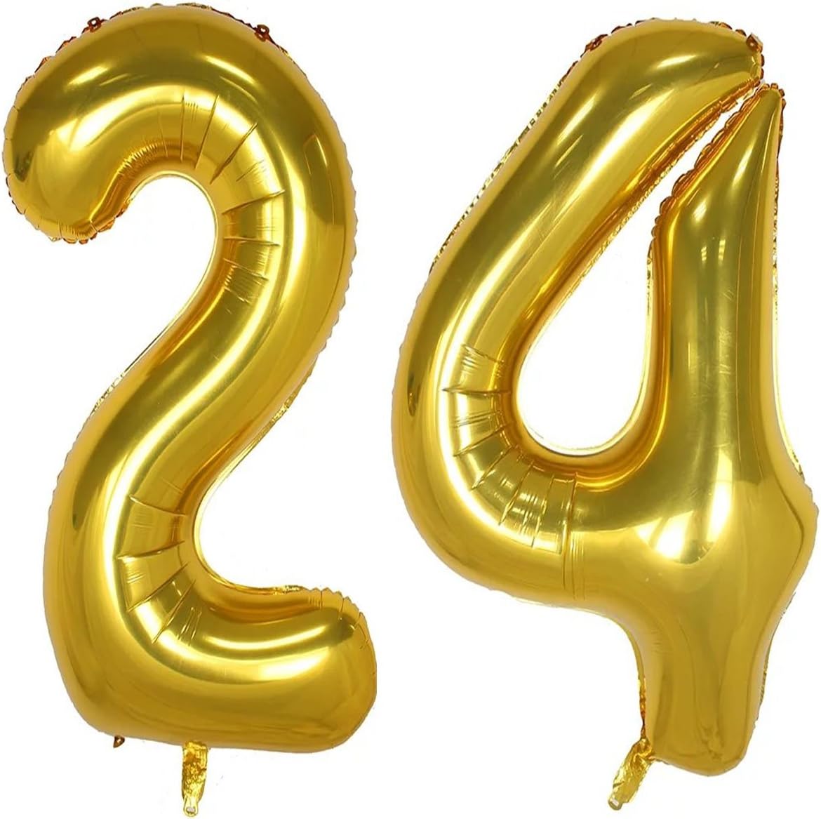 Amazon.com: 40inch Gold Foil 24 Helium Jumbo Digital Number Balloons ...