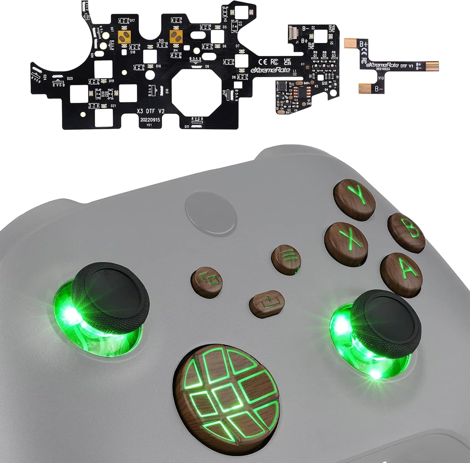 eXtremeRate Luminated Dpad Thumbsticks & Buttons for Xbox Series X & S ...