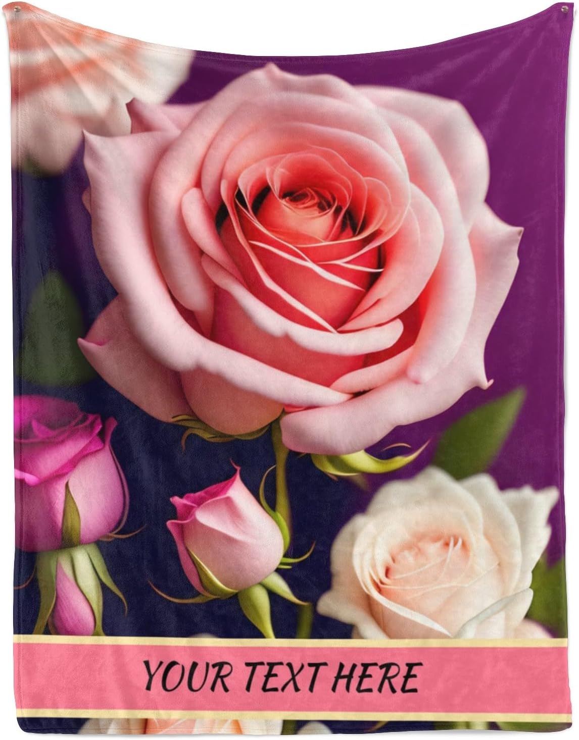Amazon.com: Pink Rose Throw Blanket, Soft Cozy Valentine's Day Blanket ...