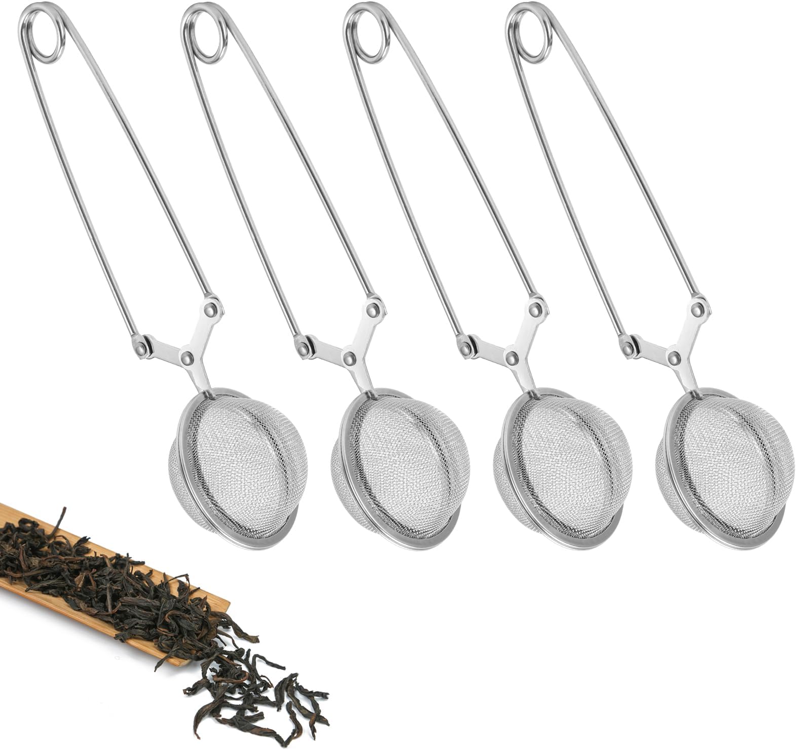 WOPPLXY 10 PCS Snap Ball Tea Strainers for Loose Tea - Stainless Steel ...