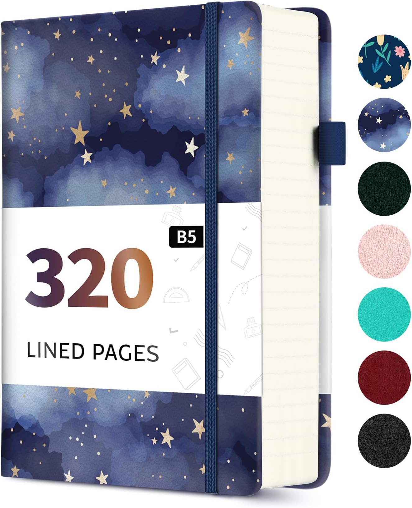 Amazon.com : EYROZILL B5 Lined Journaling Notebooks 360 Pages, Thick ...