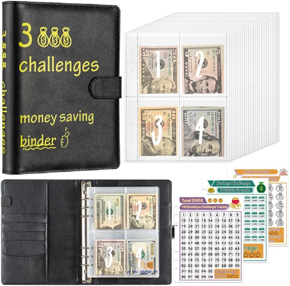 Amazon.com: 100 Envelope Money Saving Challenge Binder, Fun and Easy ...