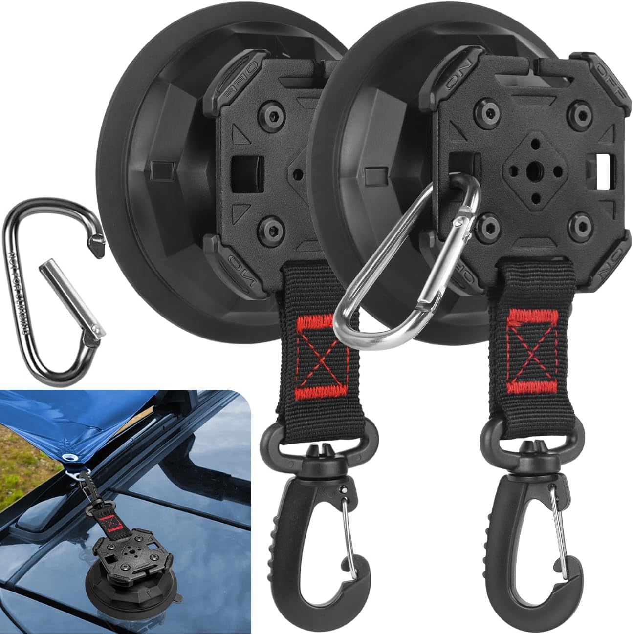 Amazon.com: HLOGREE 2PCS Upgrade Heavy Duty Rotating Vacuum Suction ...