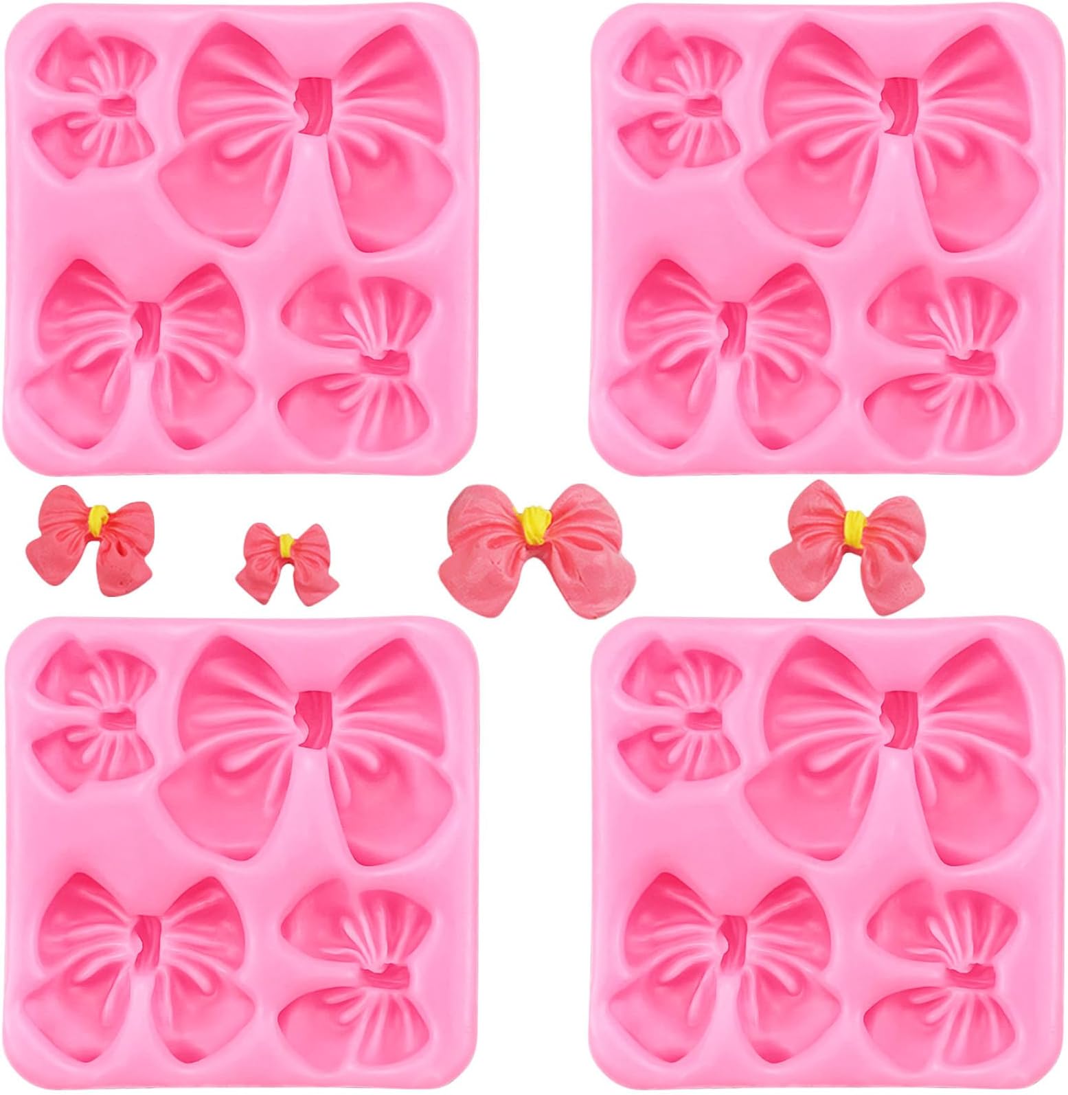 Amazon.com: QDMOLDS Bowknot Fondant Mold Bow Tie Silicone Mold Sugar ...
