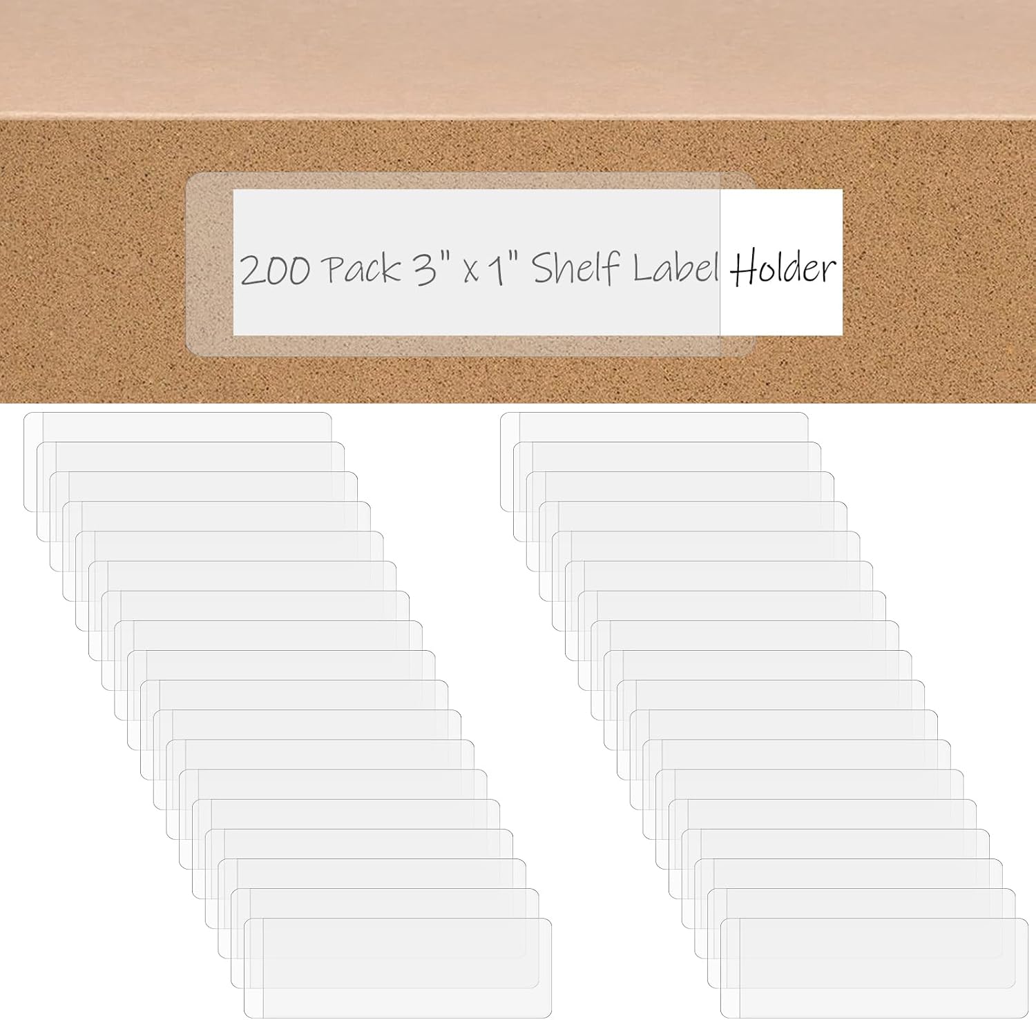 Amazon.com : WOPPLXY 200 Pcs 3" x 1" Label Holders Adhesive Label ...