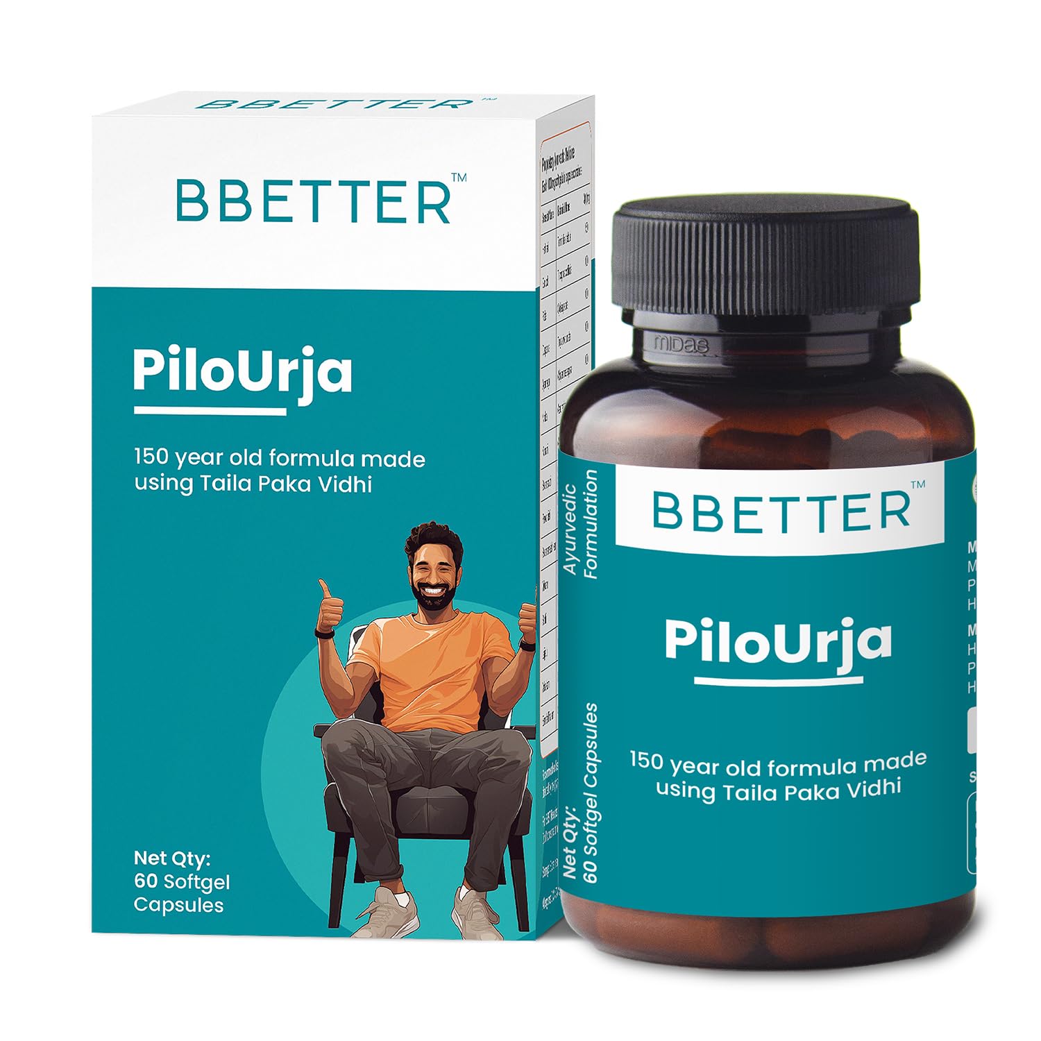 Buy BBETTER PiloUrja - Relief from Piles | Made by Taila Paka Vidhi ...