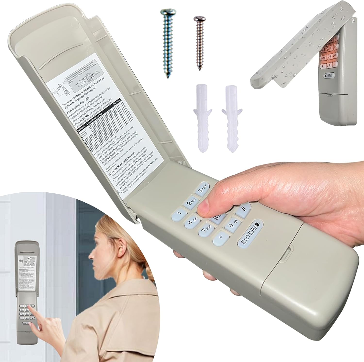 Amazon.com: Garage Door Opener Keypad Wireless Universal Keyless Entry System for LiftMaster ...