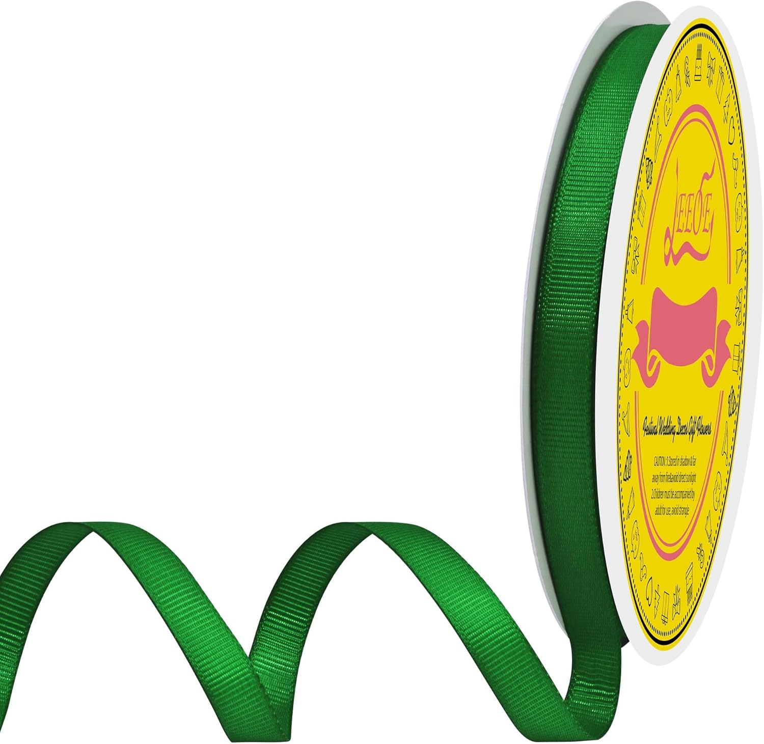 Amazon.com: LEEQE Emerald Green Grosgrain Ribbon 3/8 inch X 50 Yards ...