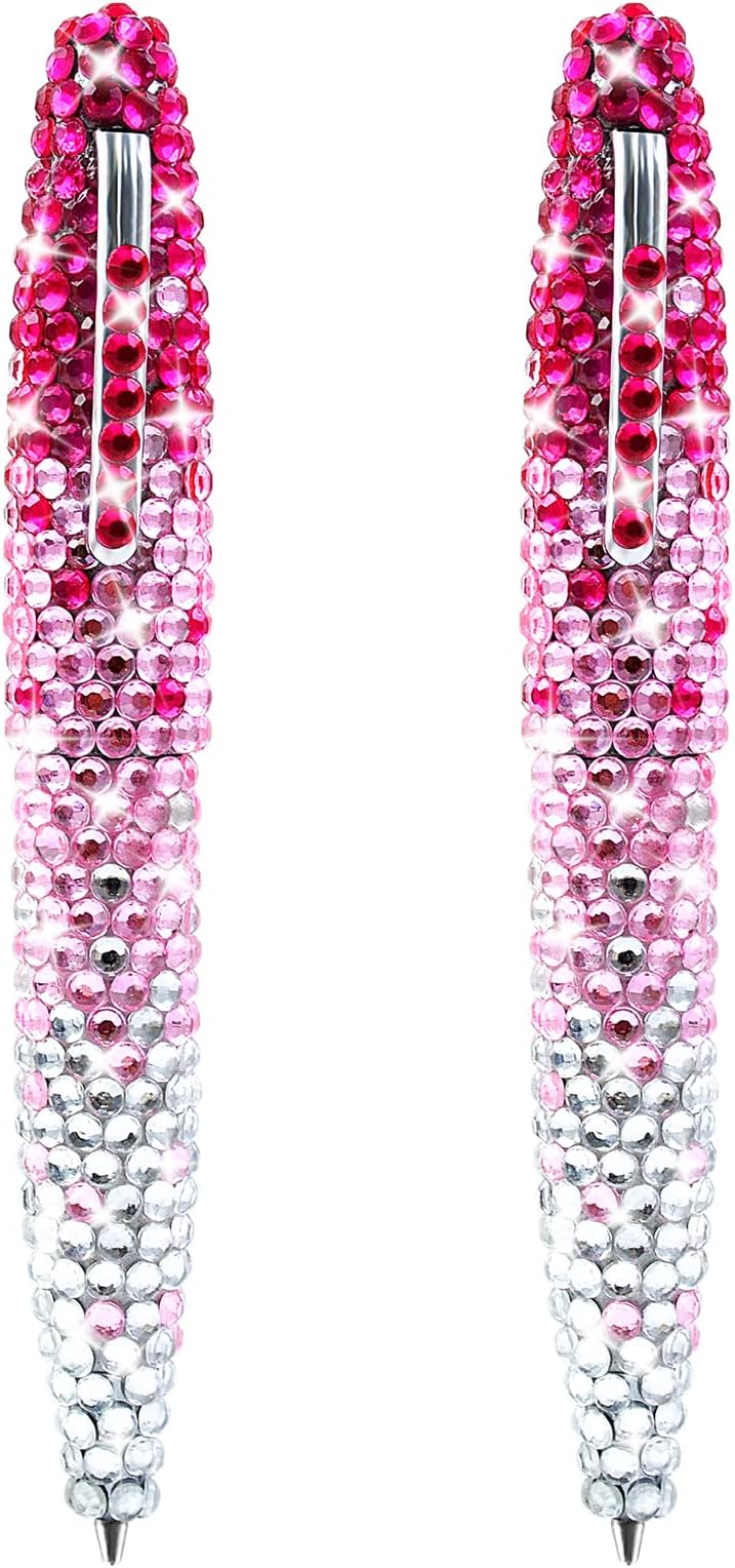 Amazon.com : 2PCS Ballpoint Pens Set,Big Crystal Diamond Pens Bling ...