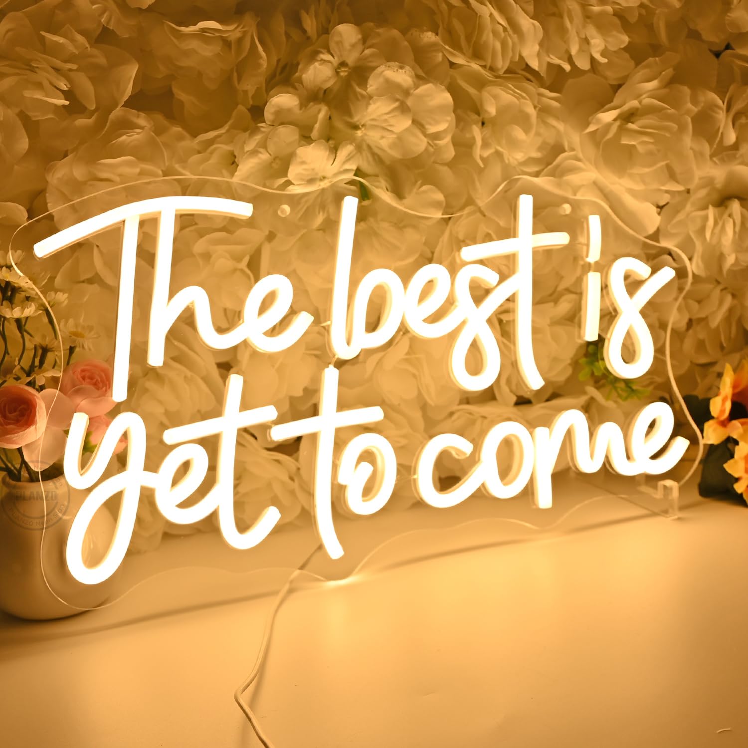 Snapklik.com : Led Neon Sign Light The Best Is Yet To Come Bedroom ...