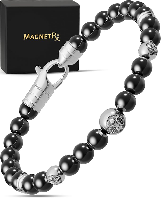 Amazon.com: MagnetRX® Hematite Magnetic Bracelet – Max Strength Magnet ...