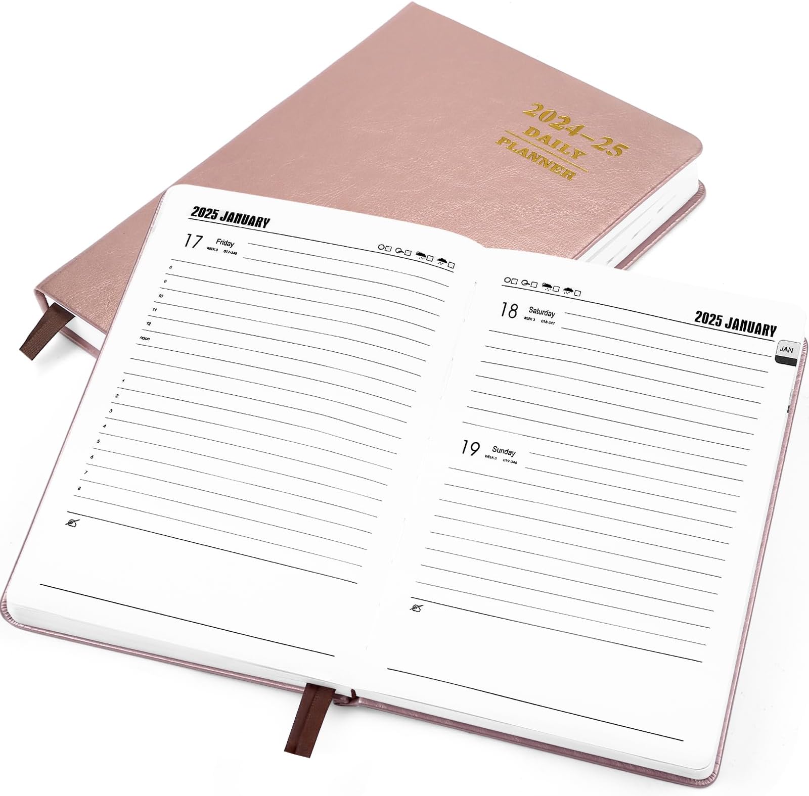 Amazon.com : KESOTE Hourly Daily Planner 2024-2025 Full Page per Day ...