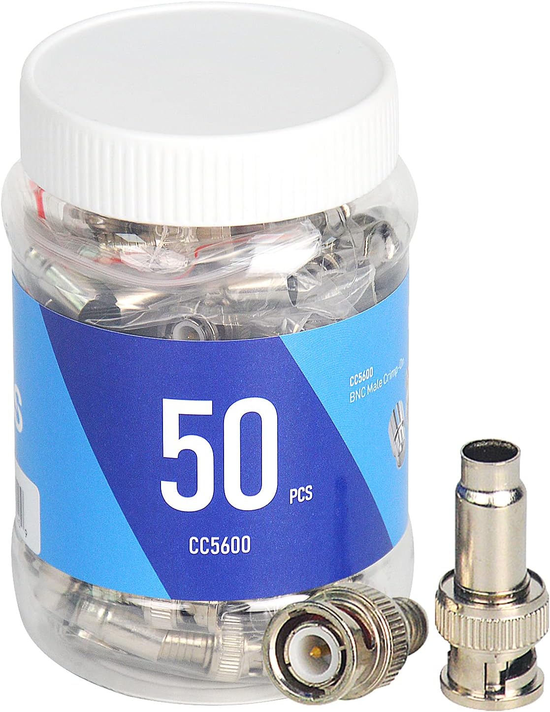 Amazon.com: ENS BNC Male Crimp-On Connector, 2 Piece Set, Coax RG 59 ...