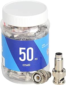 Amazon.com: ENS BNC Male Crimp-On Connector, 2 Piece Set, Coax RG 59 Connector, Perfect for ...