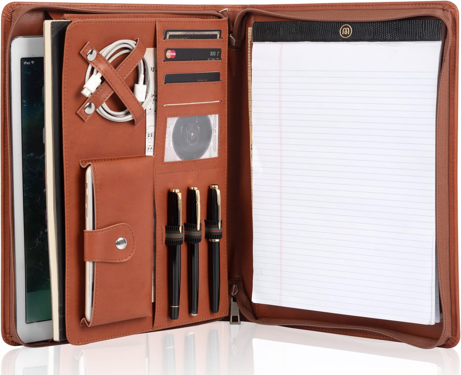 Amazon.com : Personalized Portfolio Pad Holder with Zipper - Custom ...