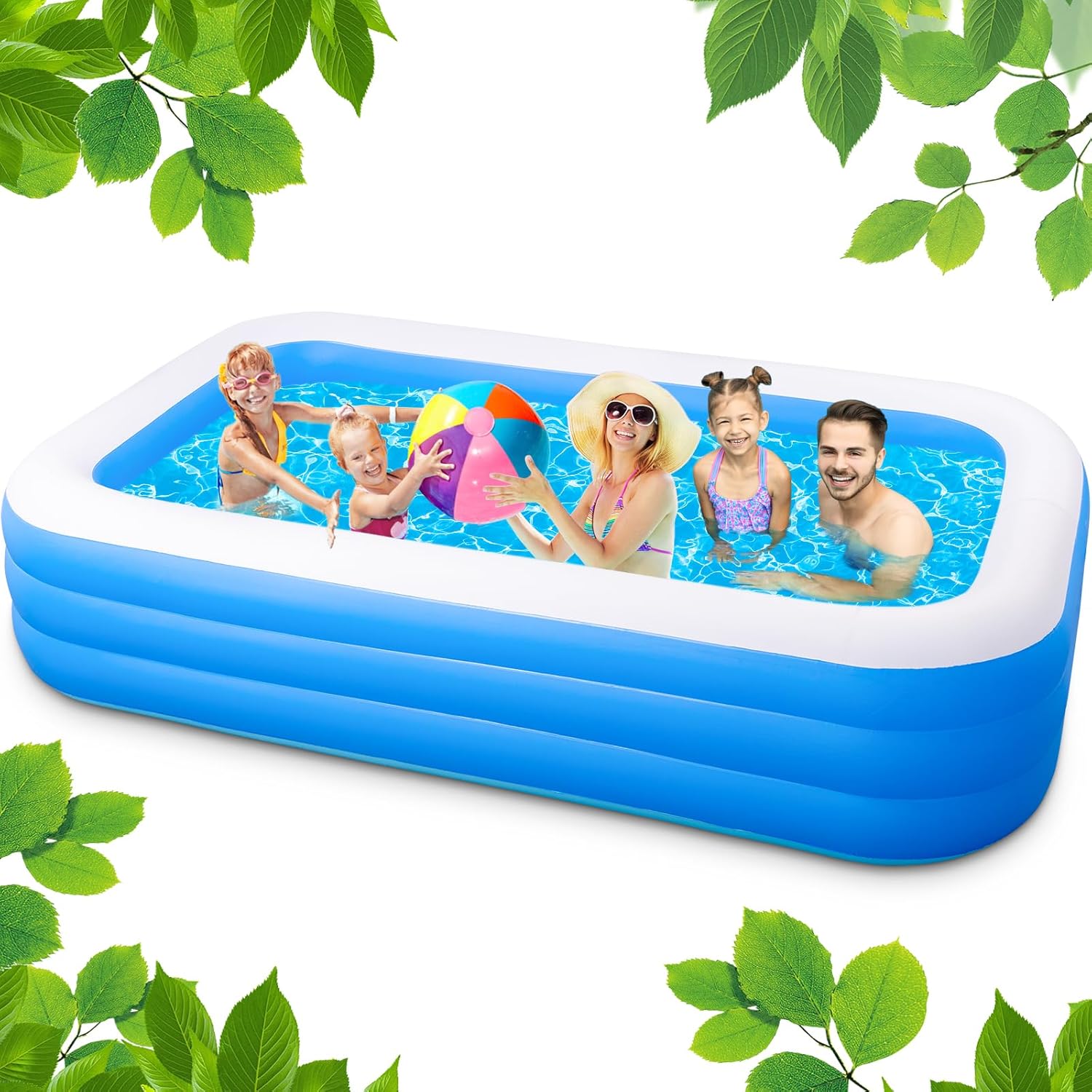 Amazon.com: Inflatable Swimming Pool for Adults, 120'' x 22'' x 72 ...