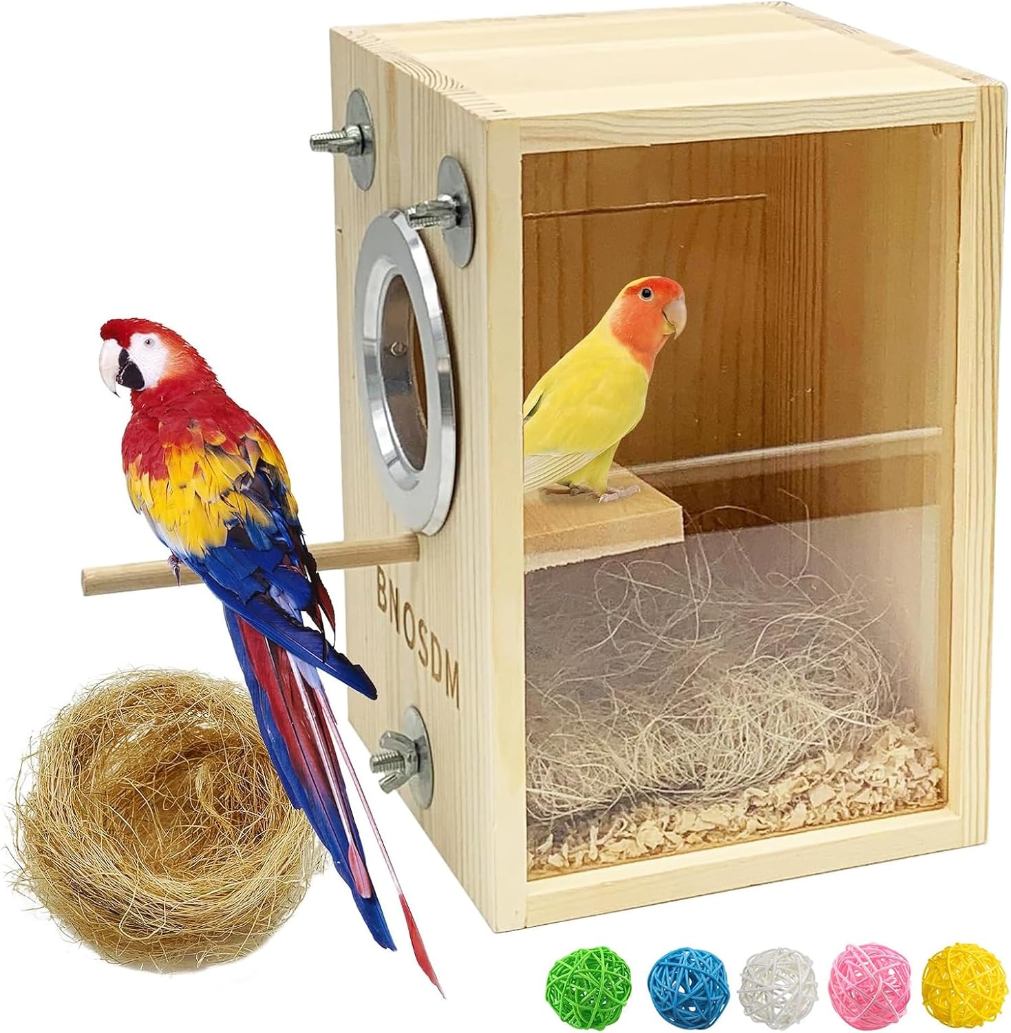 Amazon.com : BNOSDM Large Parakeet Nesting Box, Transparent Bird ...