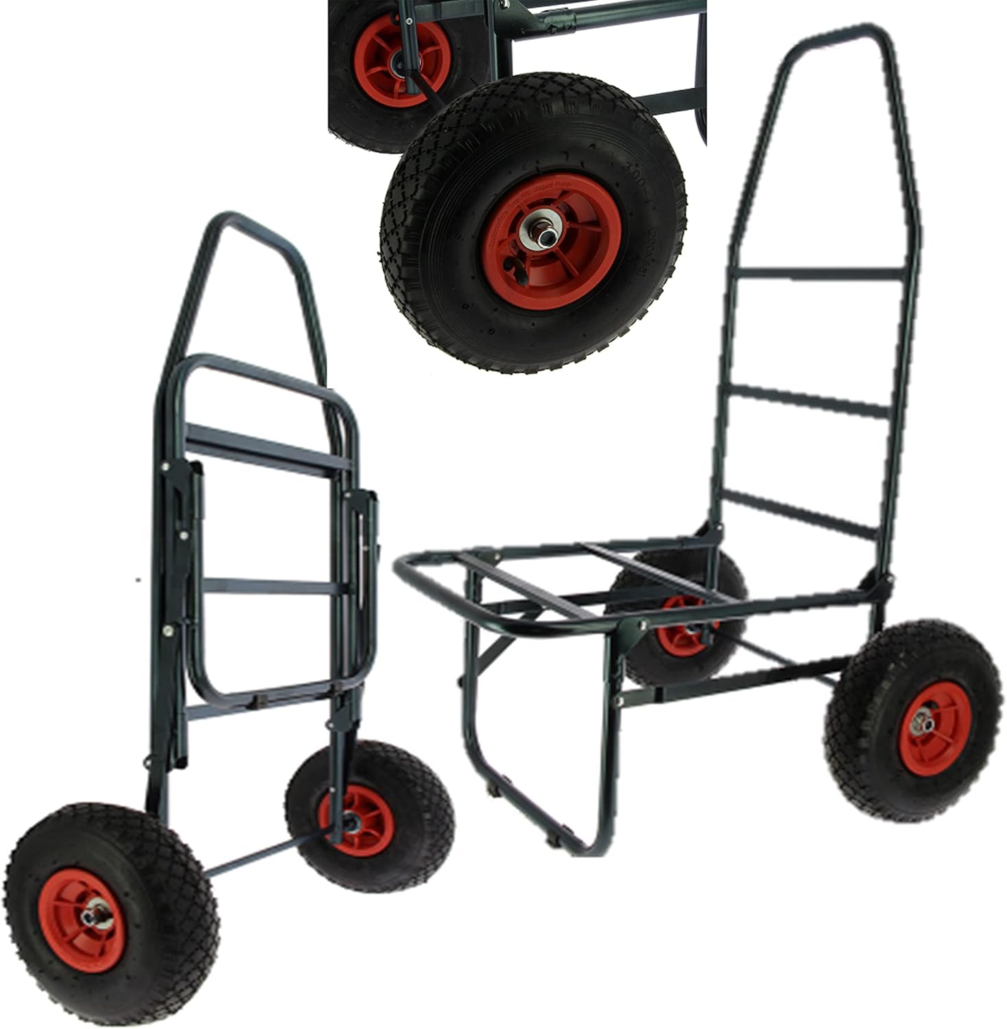 New Classic Folding Fishing Trolley Carp Coarse Match Folds Flat Twin ...