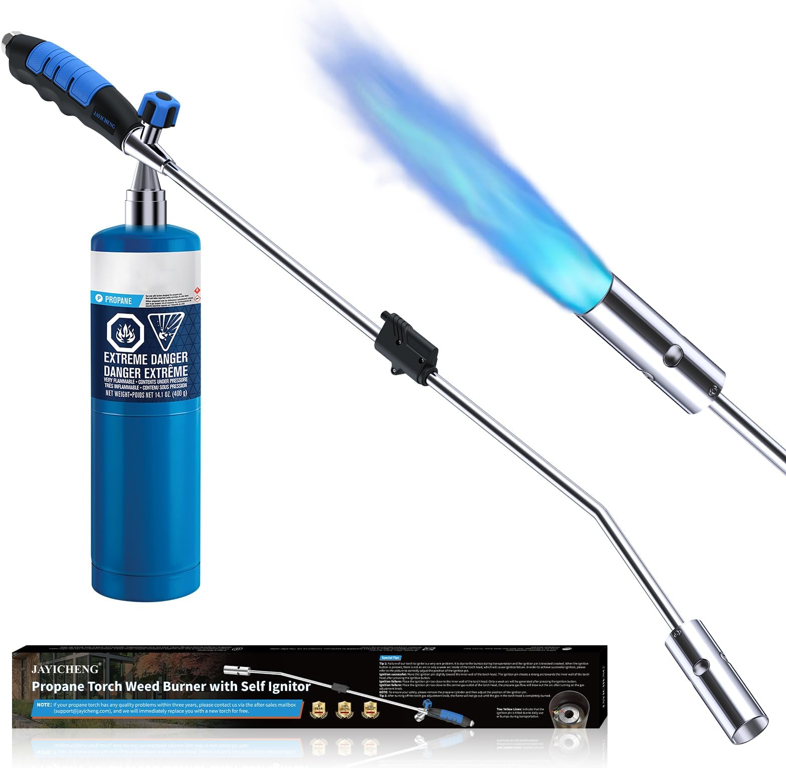 Amazon.com: Propane Torch Weed Burner,High Output 800,000 BTU Heavy ...
