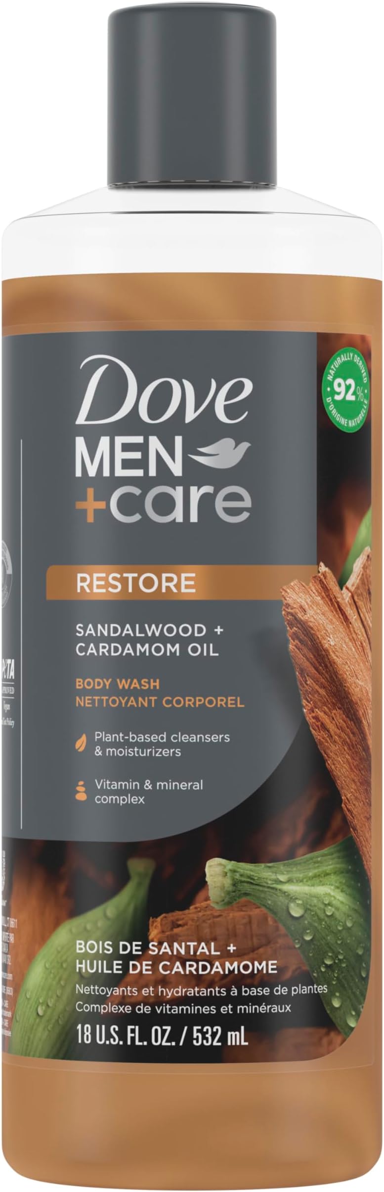 Amazon.com : Dove Men+Care Body Wash Sandalwood + Cardamom Oil to ...