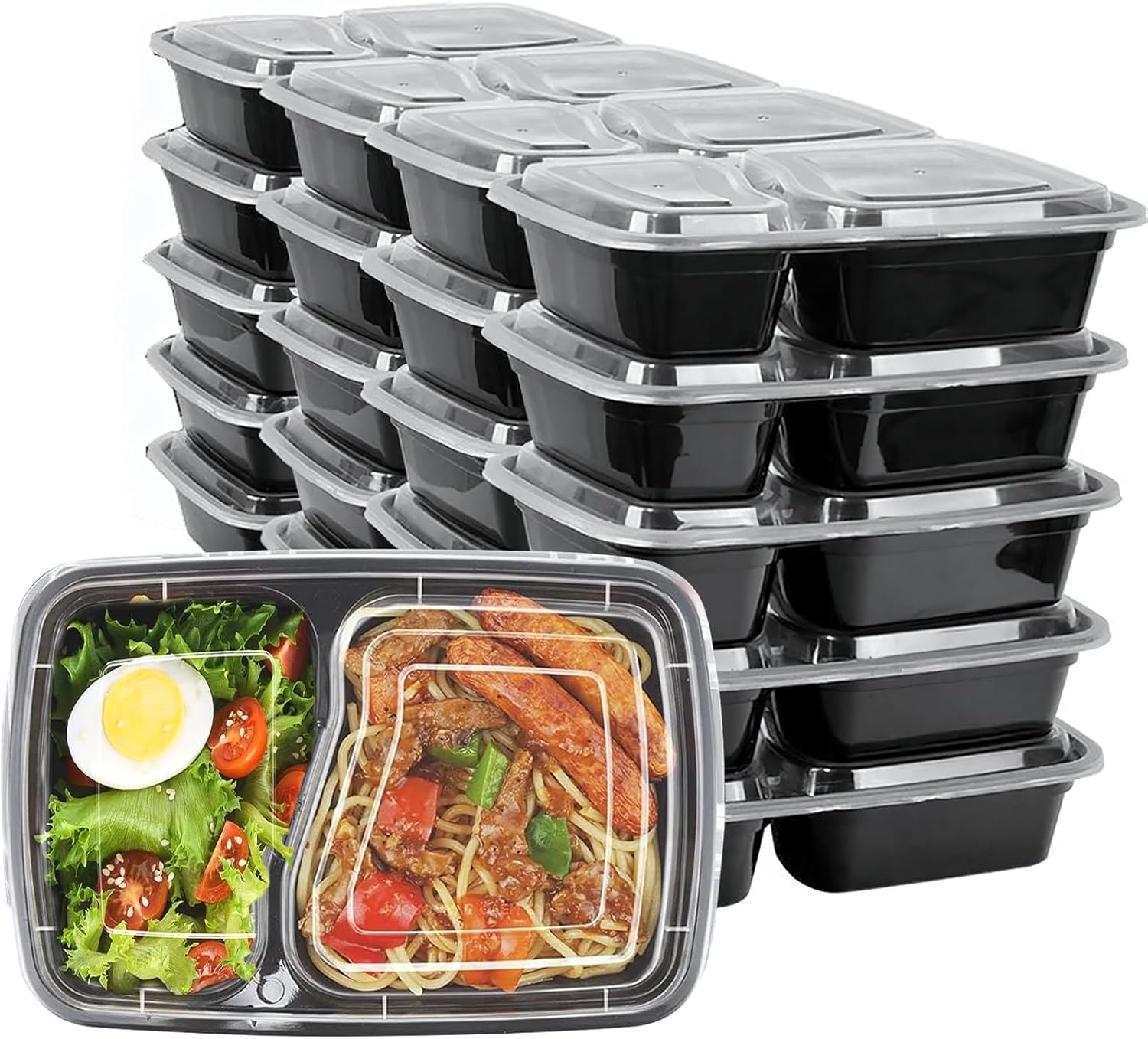 Henshow Meal Prep Container, 1000ml Premium Reusable BPA Free Lunch Box ...