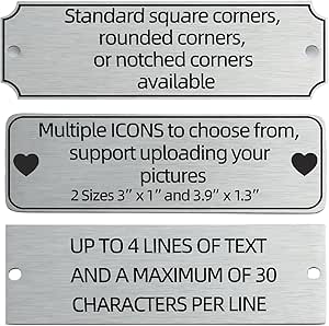 QIPAN Custom Engraved Metal Name Plate,Personalized Name Plaque ...