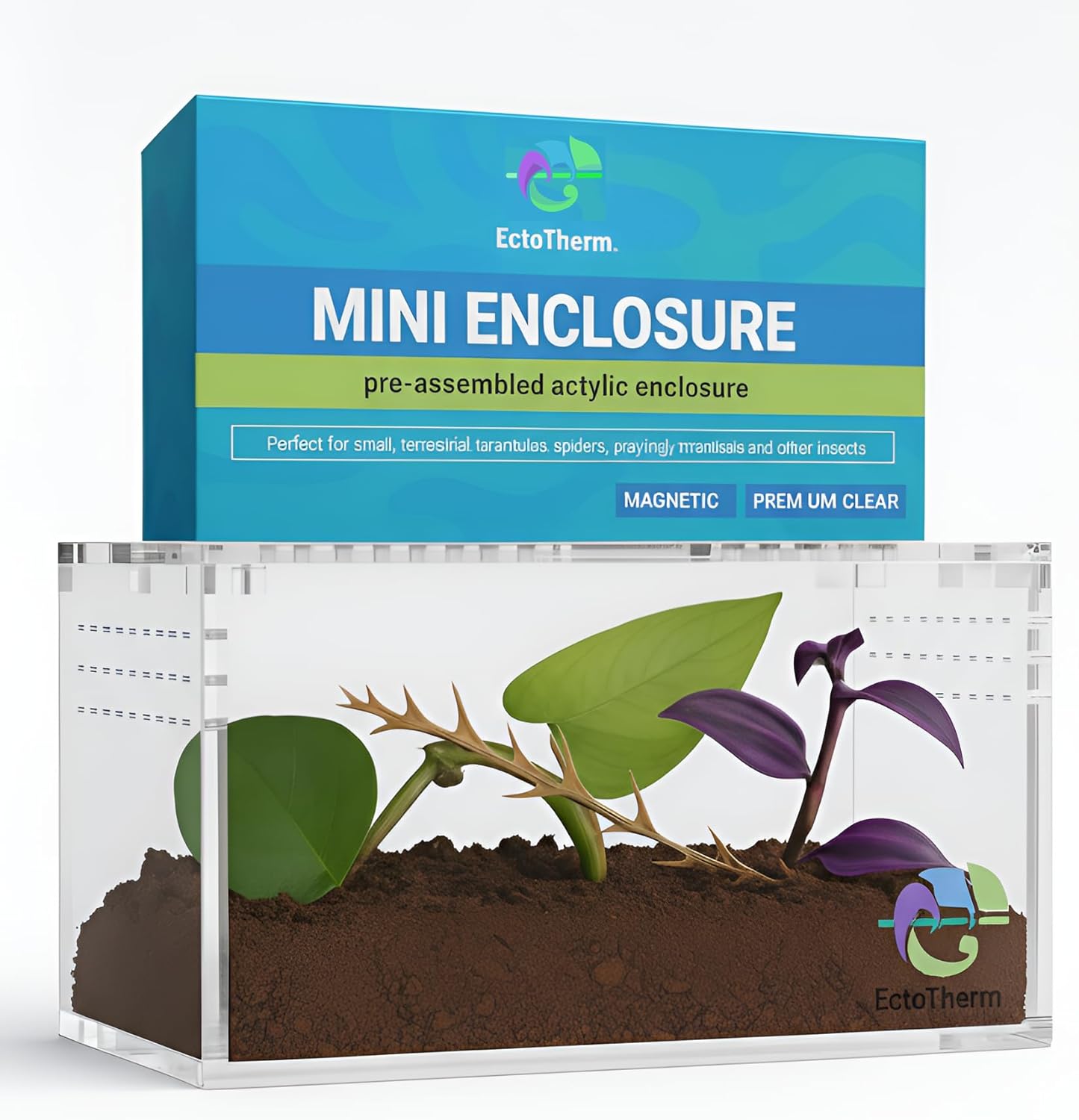 EctoTherm Acrylic Tarantula Enclosure - Versatile Terrarium for ...