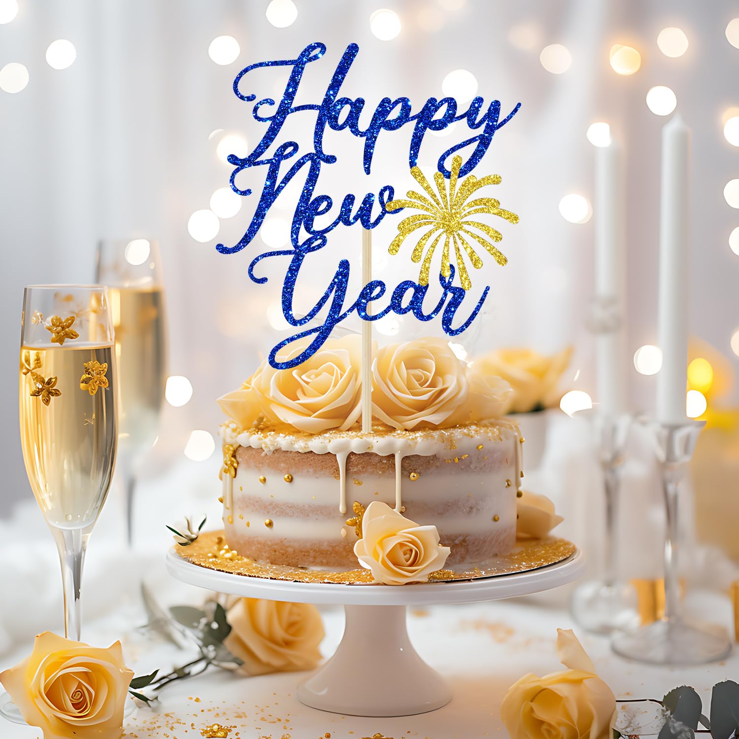 Snapklik.com : Happy New Year Cake Topper, 2025 Happy New Year ...