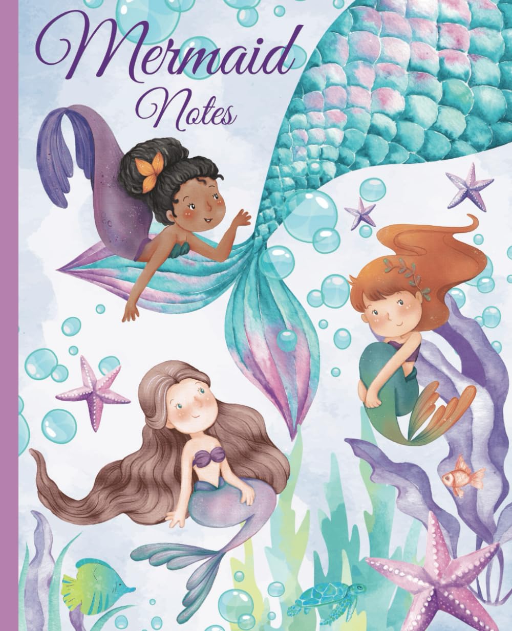 Mermaid Composition Notebook 7.5 x 9.25: Cute Mermaid-Themed School ...