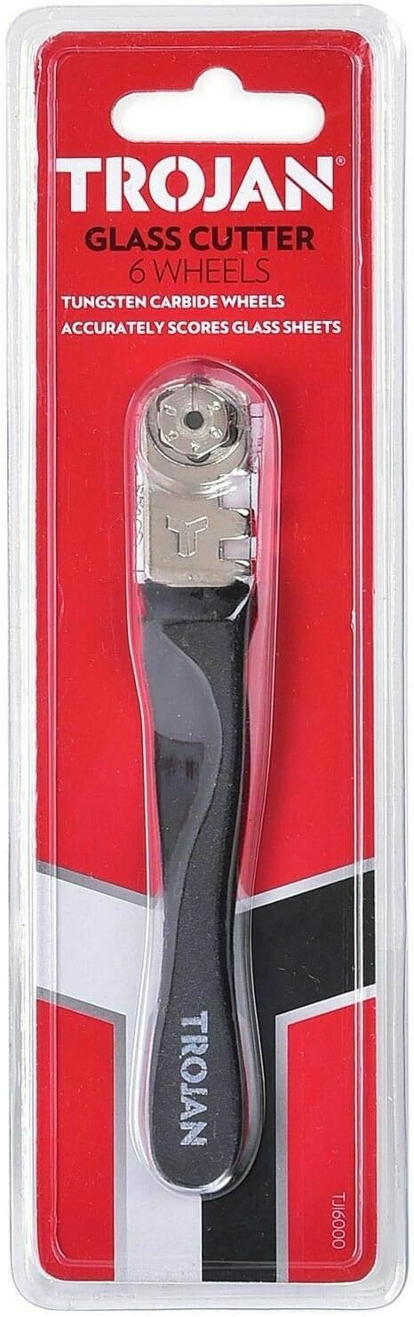 Trojan 6 Wheel Glass Cutter Accurately Scores Glass Panes – BigaMart
