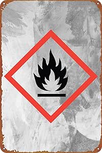 Amazon.com : caution flammable sign Movie Poster Retro Metal Tin Sign ...
