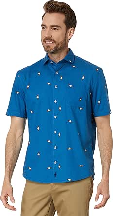Amazon.com: johnnie-O Chappy Short Sleeve Woven Wake MD: Clothing ...