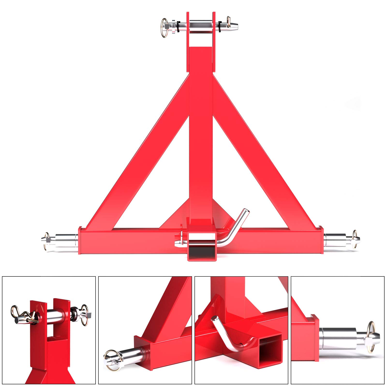 Luanoy Heavy-Duty 3 Point 2" Hitch Receiver Adapter Drawbar Trailer ...