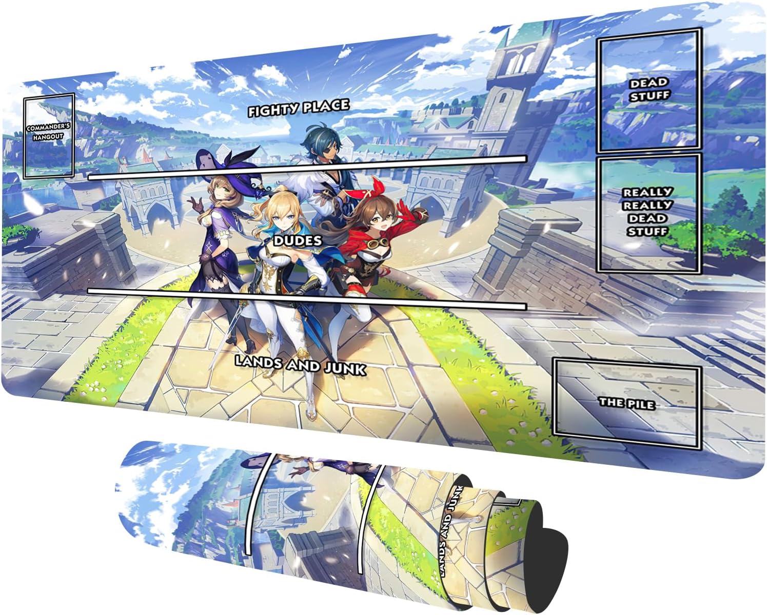 Amazon.com: Anime Girls Game Play Mat with Zones MTG mat Mouse Pad TCG ...
