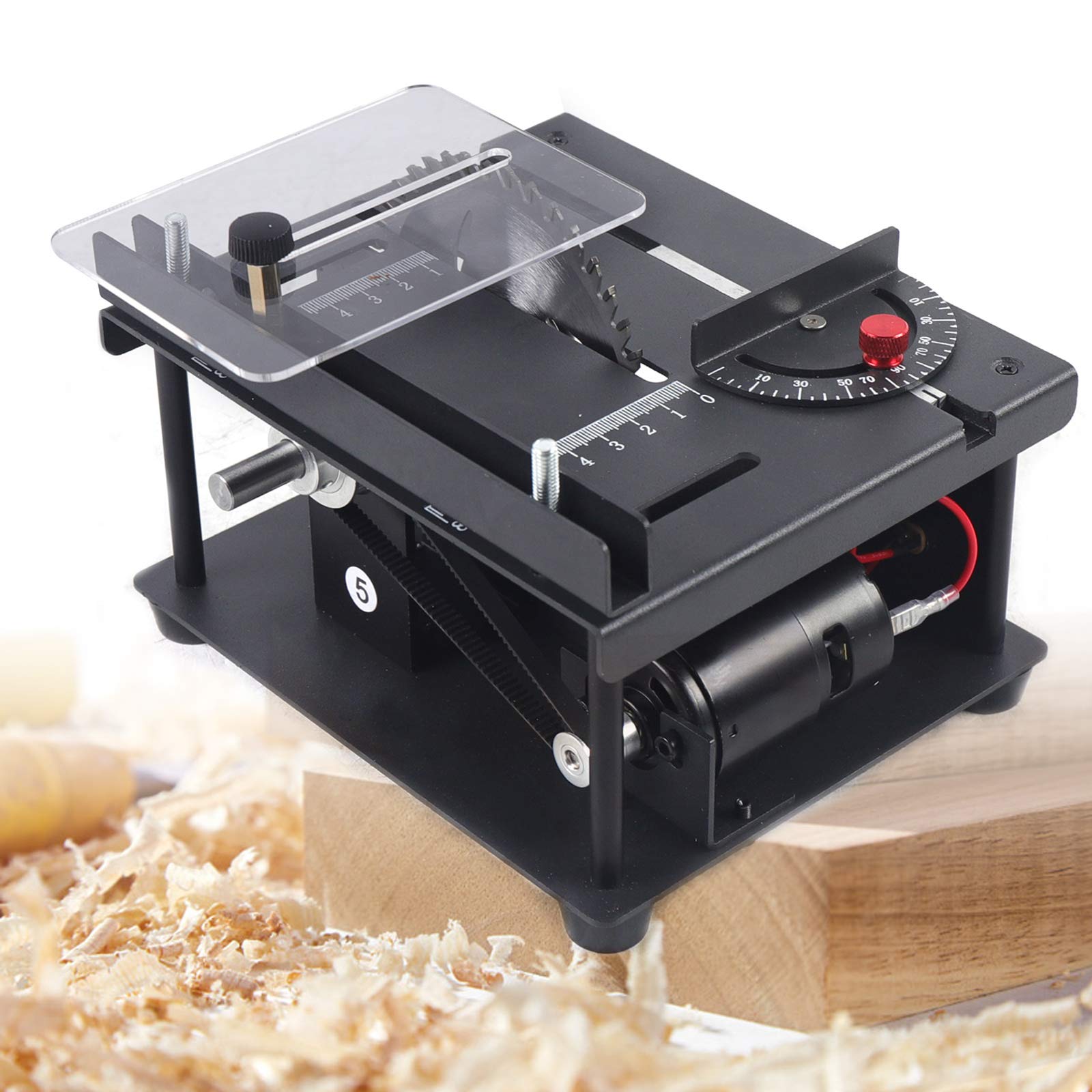 HinLIaDa Mini Table Saw, Upgrade Version 0-90° Angle Sliding Polisher ...