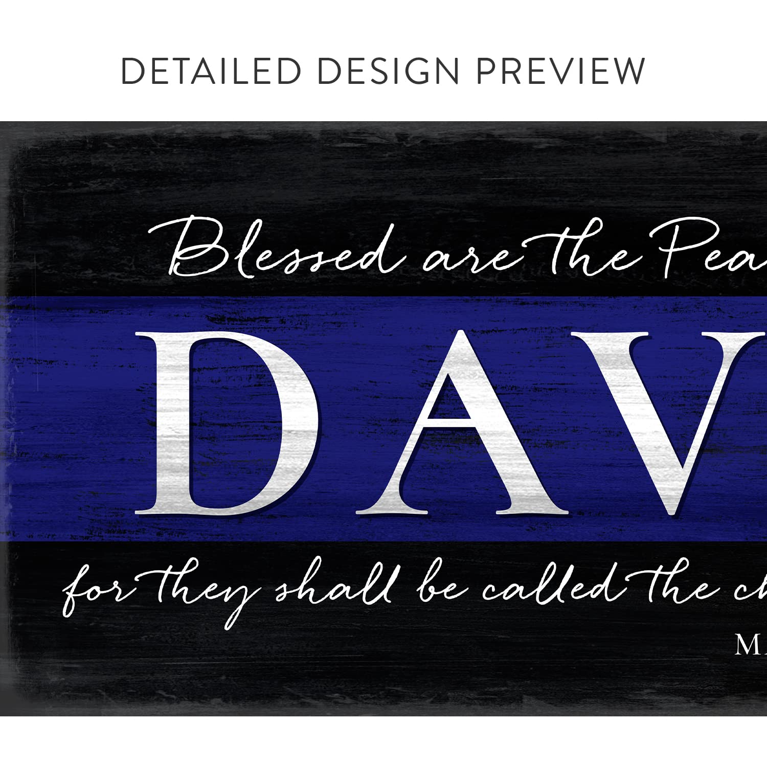 Law Enforcement Thin Blue Line American Flag Blessed Are The ...