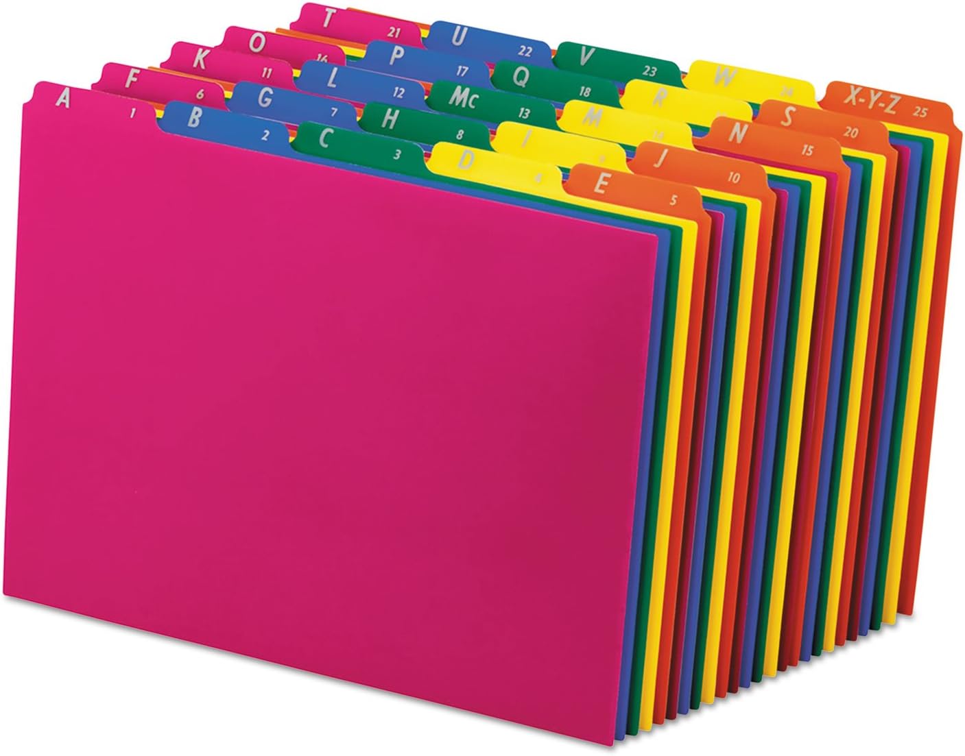 Amazon.com : Oxford 73154 Card Guides, Alpha, 1/5 Tab, Polypropylene, 4 ...
