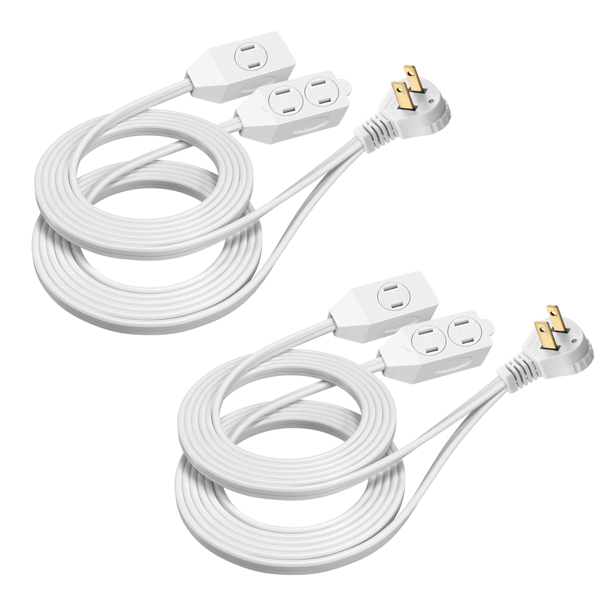 Amazon.com: DEWENWILS 12 Feet Twin Extension Cord Indoor, Flat ...