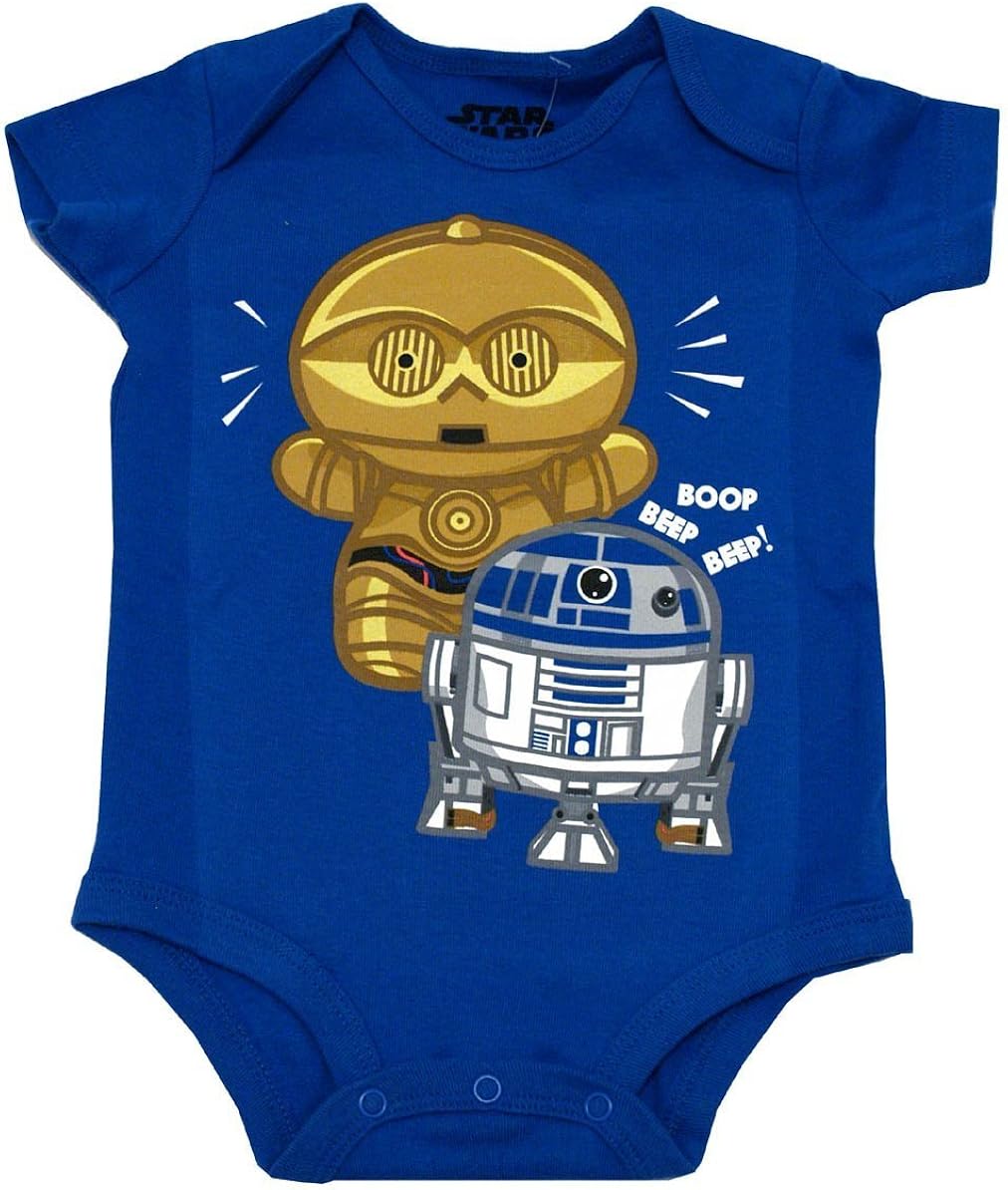 Amazon.com: Star Wars Toon Droids Mini Fine Movie Baby Creeper Romper ...