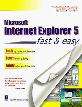 Amazon.com: Internet Explorer 5 Fast and Easy: 9780761517429 ...